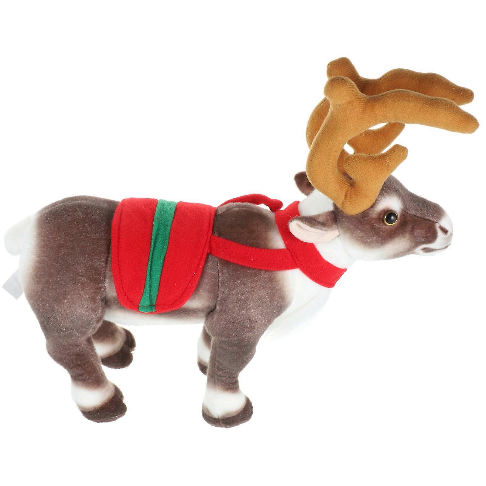 Christmas Reindeer Plush Toy Lovely Deer Stuffed Animal Toy Reindeer ...