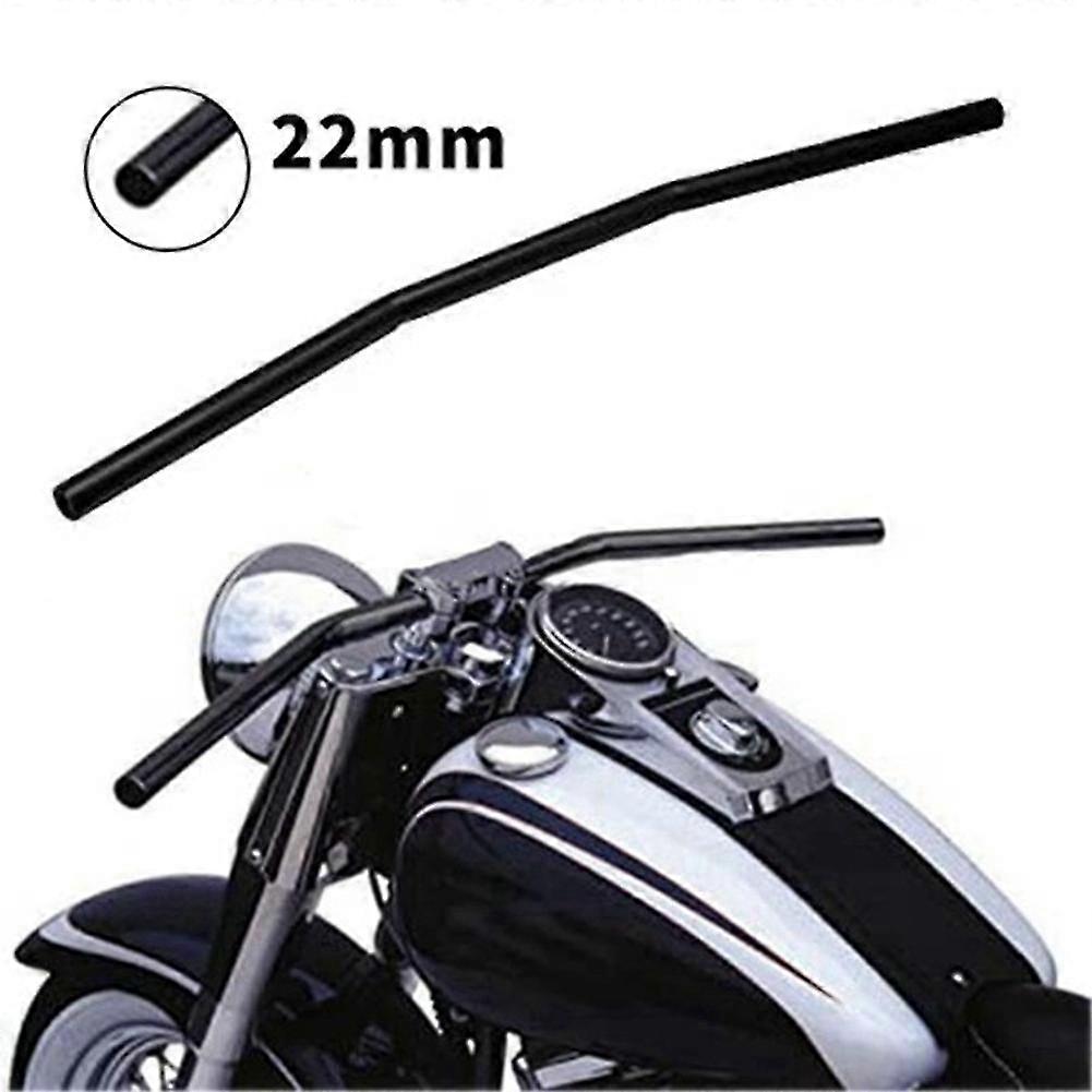 7/8 Inch Motorcycle Handlebar 22mm Black Drag Straight Bar Cafe For ...