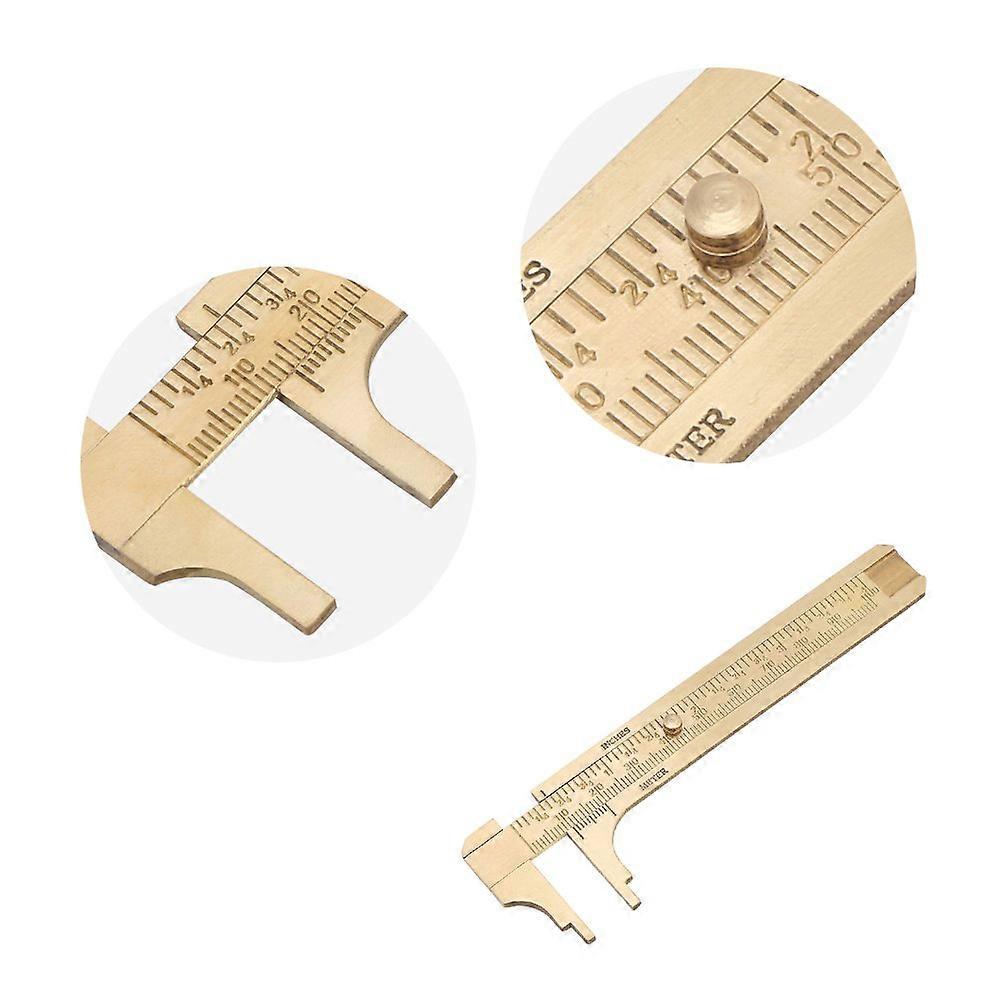 Practical Brass Vernier Caliper - Double Scale Measuring Tool - Mini ...