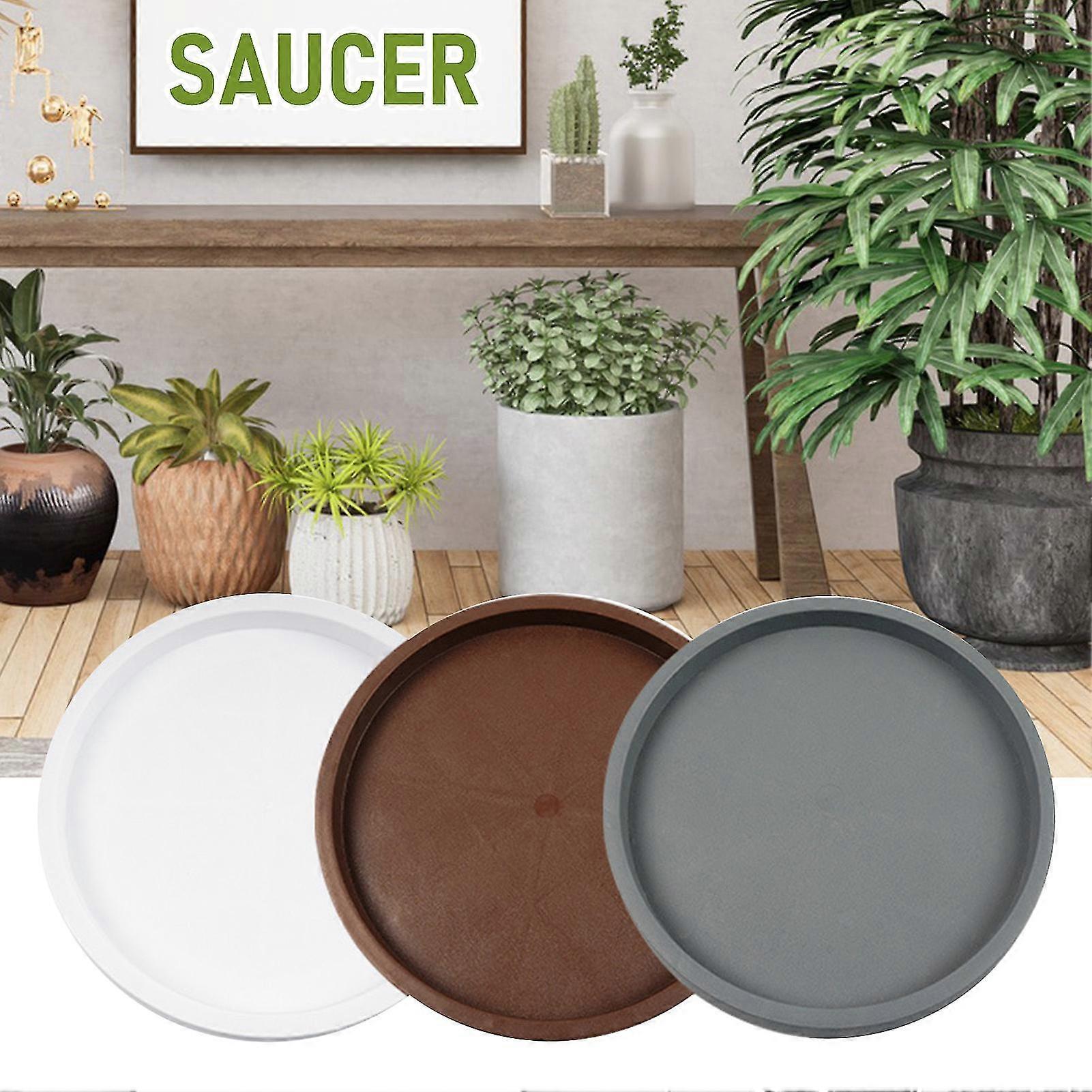 Thickened Round Planter Tray with Wheels Wear Resistant Mobile Flower ...