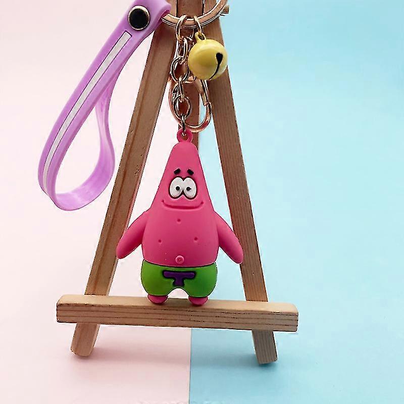 Kawaii Spongebob Keychain Cute Patrick Star Squidward Tentacles Key ...