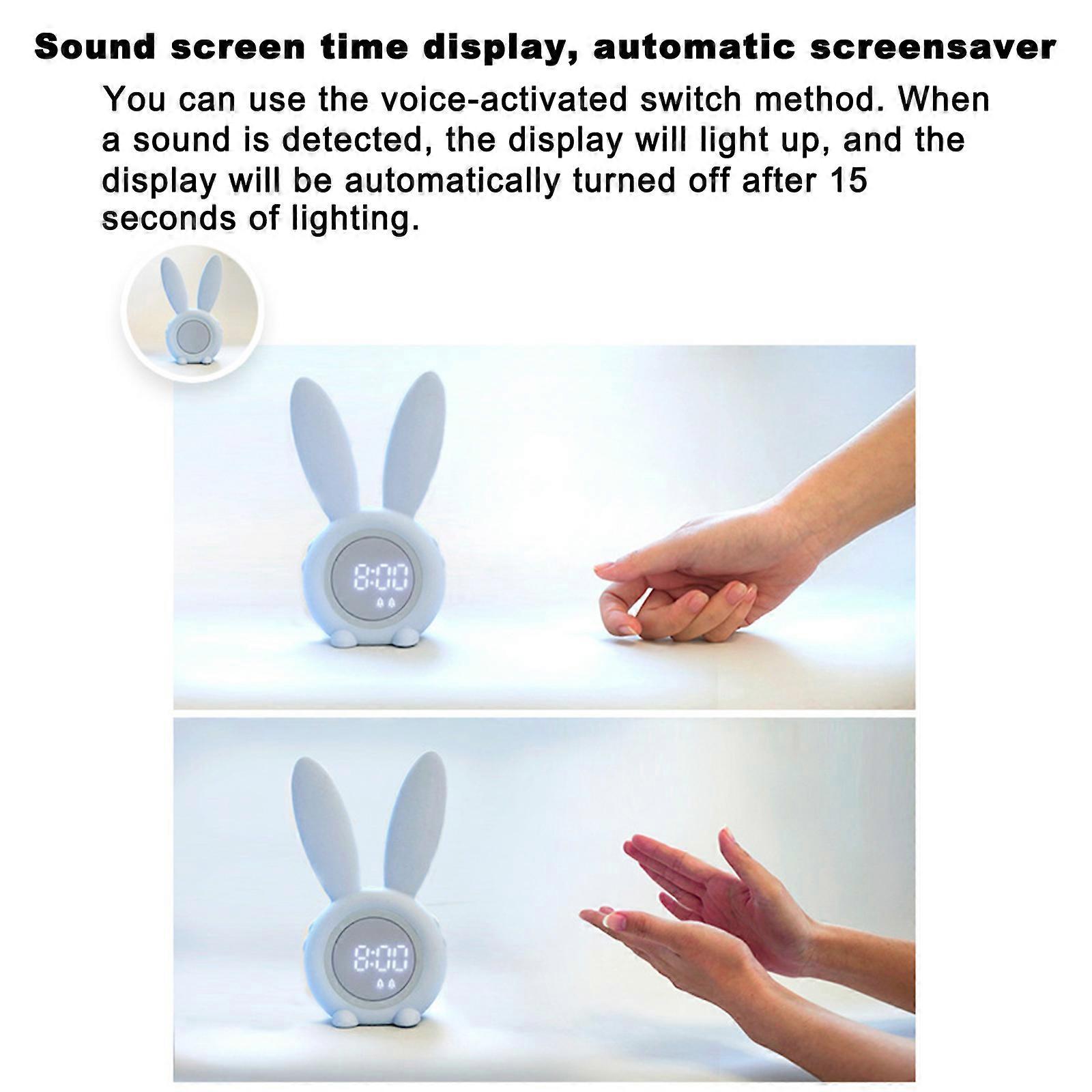 Rabbit Wake Up Alarm Clocks with Night Light | Fruugo UK