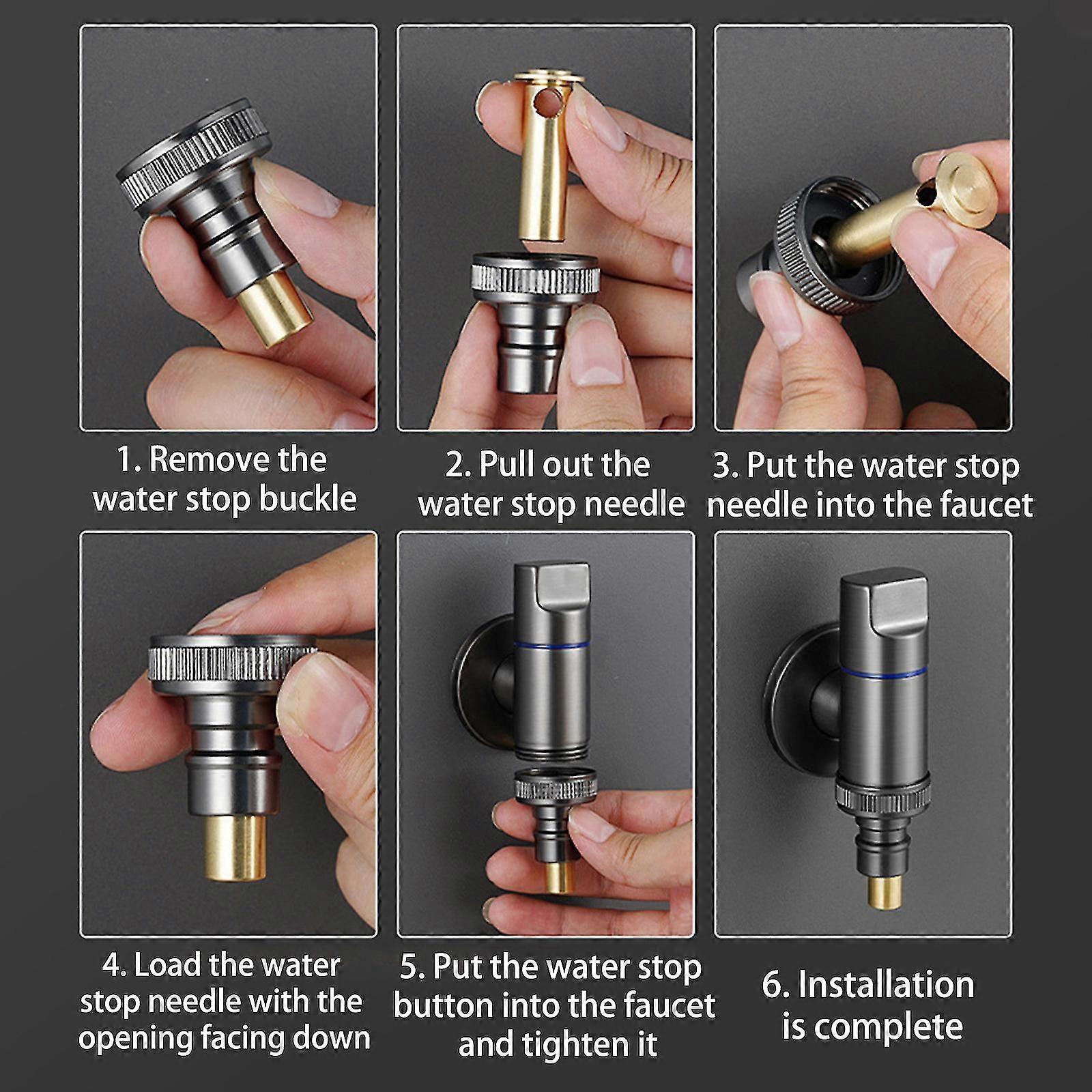 Washing Machine Faucet Automatic Water Stop Valve-elegant Handle ...