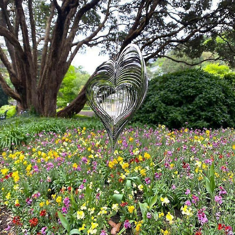 wind spinner catcher yard garden decor balcony heart hanging | Fruugo UK