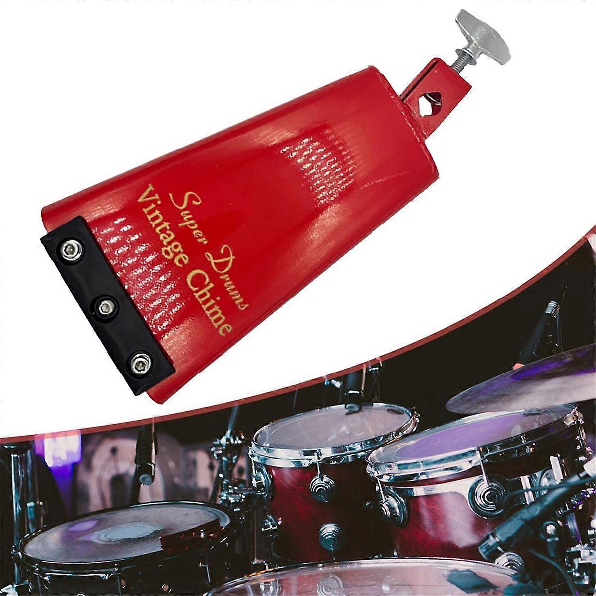 8.5 Inch Red Cowbell Electroplating Cow Bell Jazz Drum Bell Percussion ...