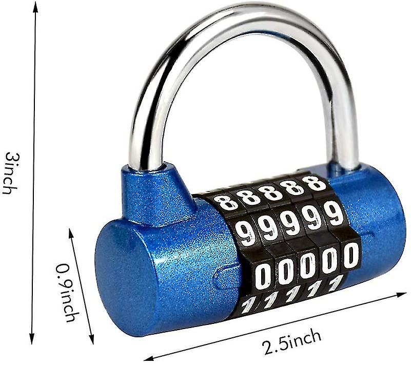 5 Digit Combination Padlock, Gym Padlock, Can Be Reset Combination ...