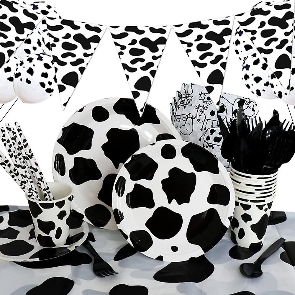 Cow Themed Birthday Party Supplies Decorations Tableware Set - Cow ...