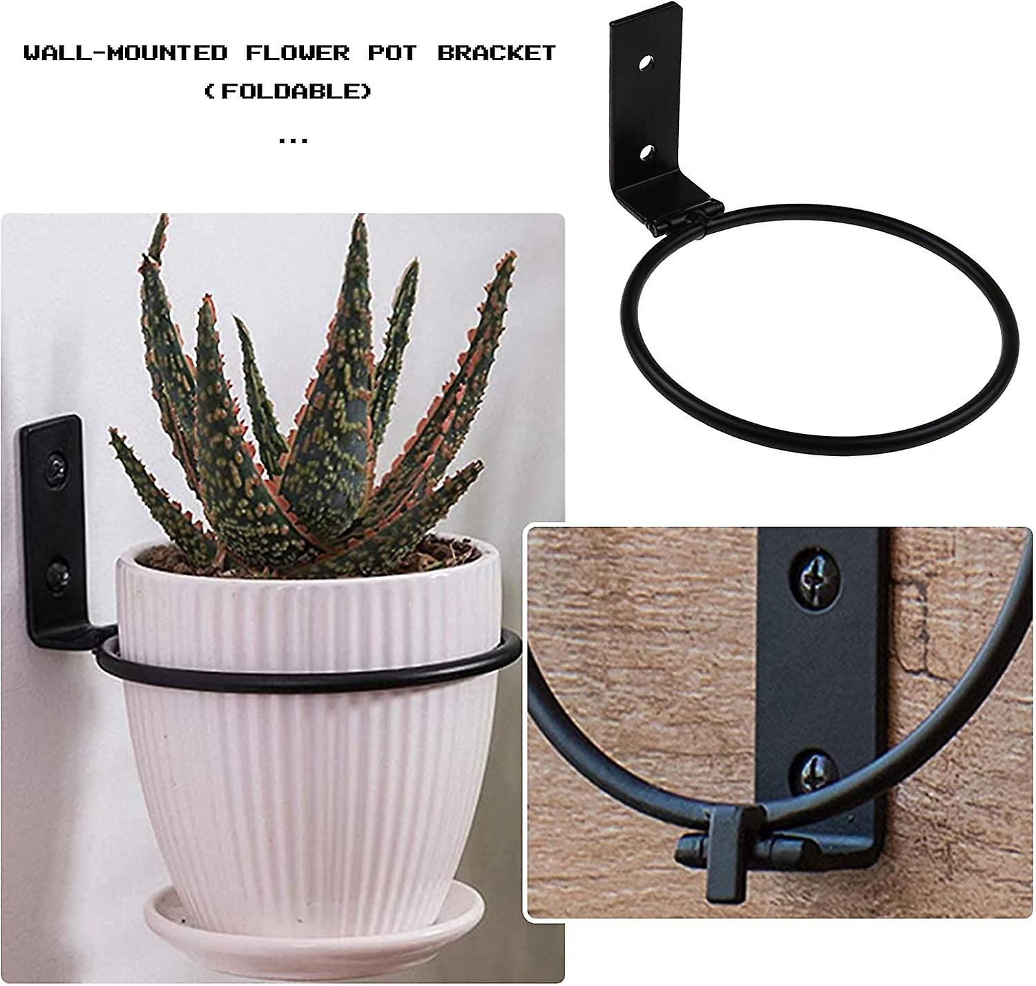 Flower Pot Holder Wall Mounted Plant Stand 4inch Flower Pot Hangers for ...