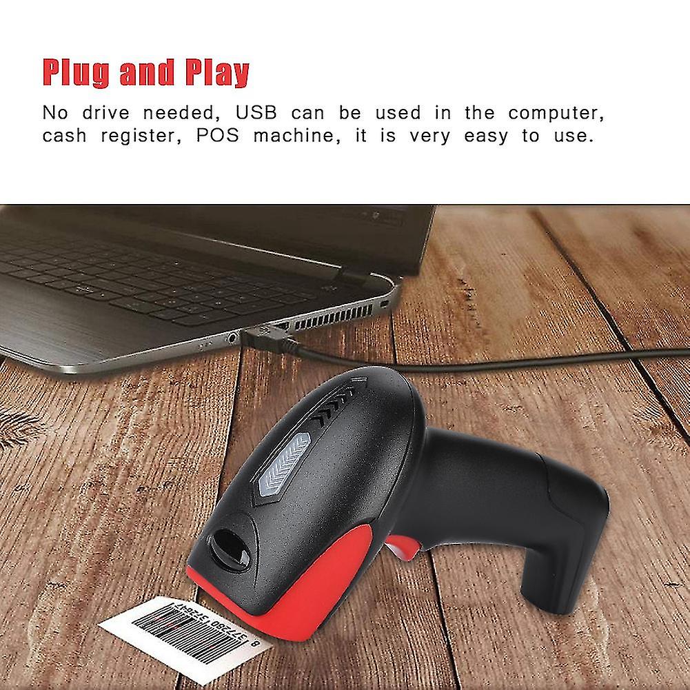 Wired handheld usb bar qr code scanner 2d barcode reader scanning gun ...