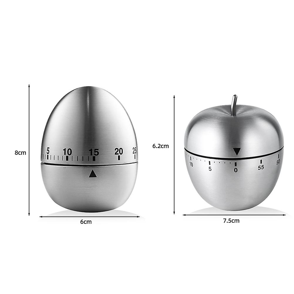 60 Minutes Egg/Apples Shape Kitchen Mechanical Timer Multipurpose ...