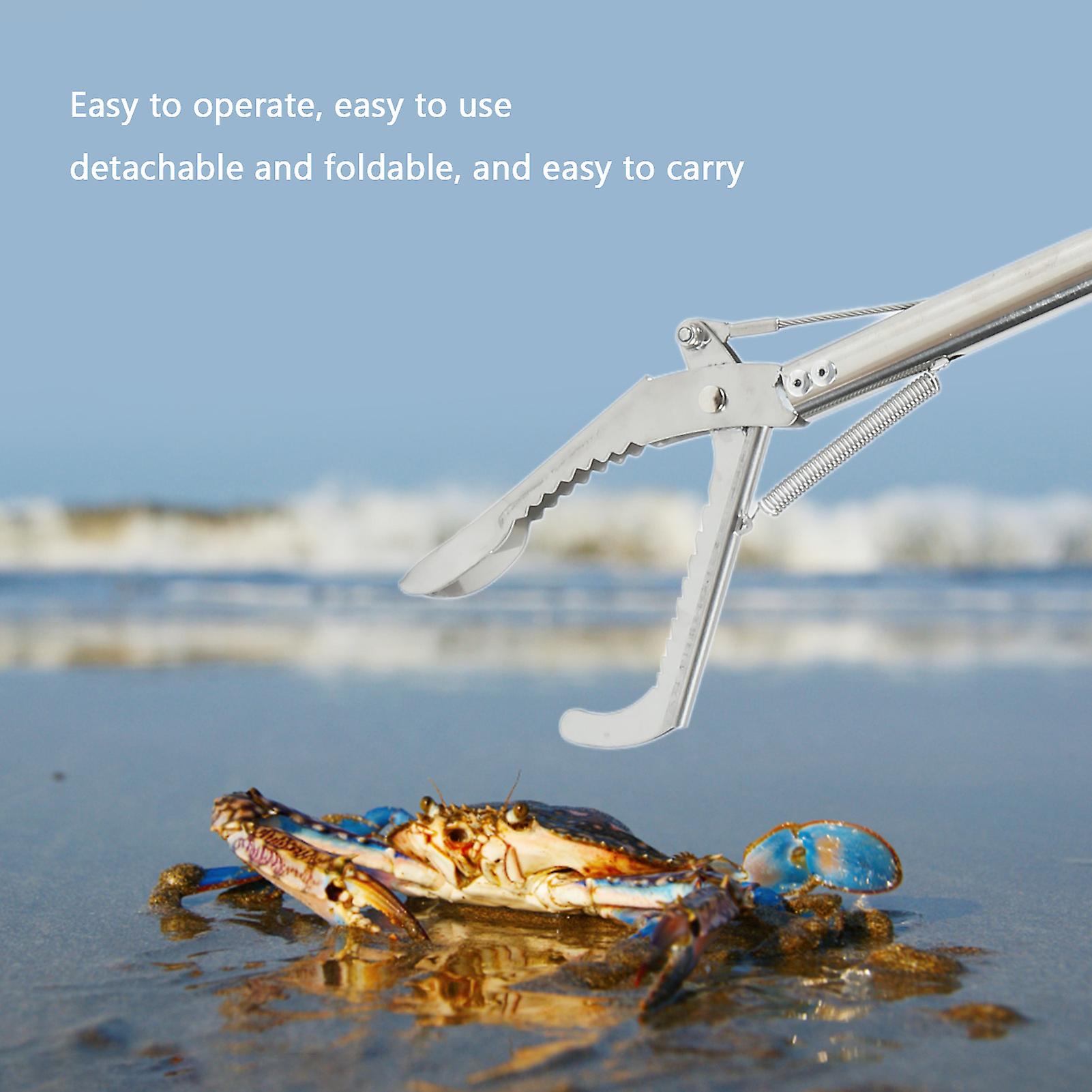 30-inch Stainless Steel Portable Multifunctional Crab Tongs - Long Fish ...