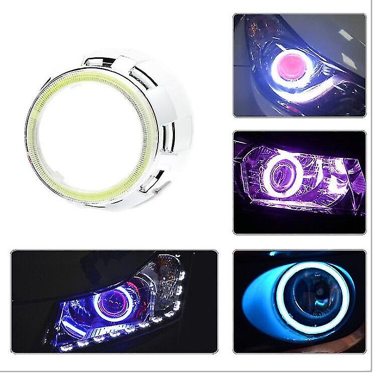 2x 60mm 70mm 80mm 90mm 100mm 110mm 120m Cob Angel Eyes Halo Ring Car ...