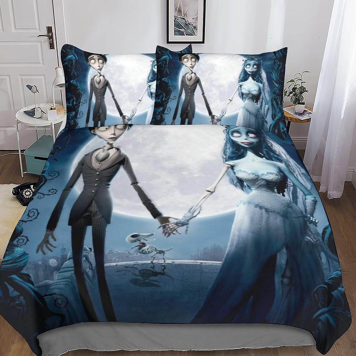 Corpse Bride Bedding Set Duvet Cover Soft Microfiber Hidden Zipper ...