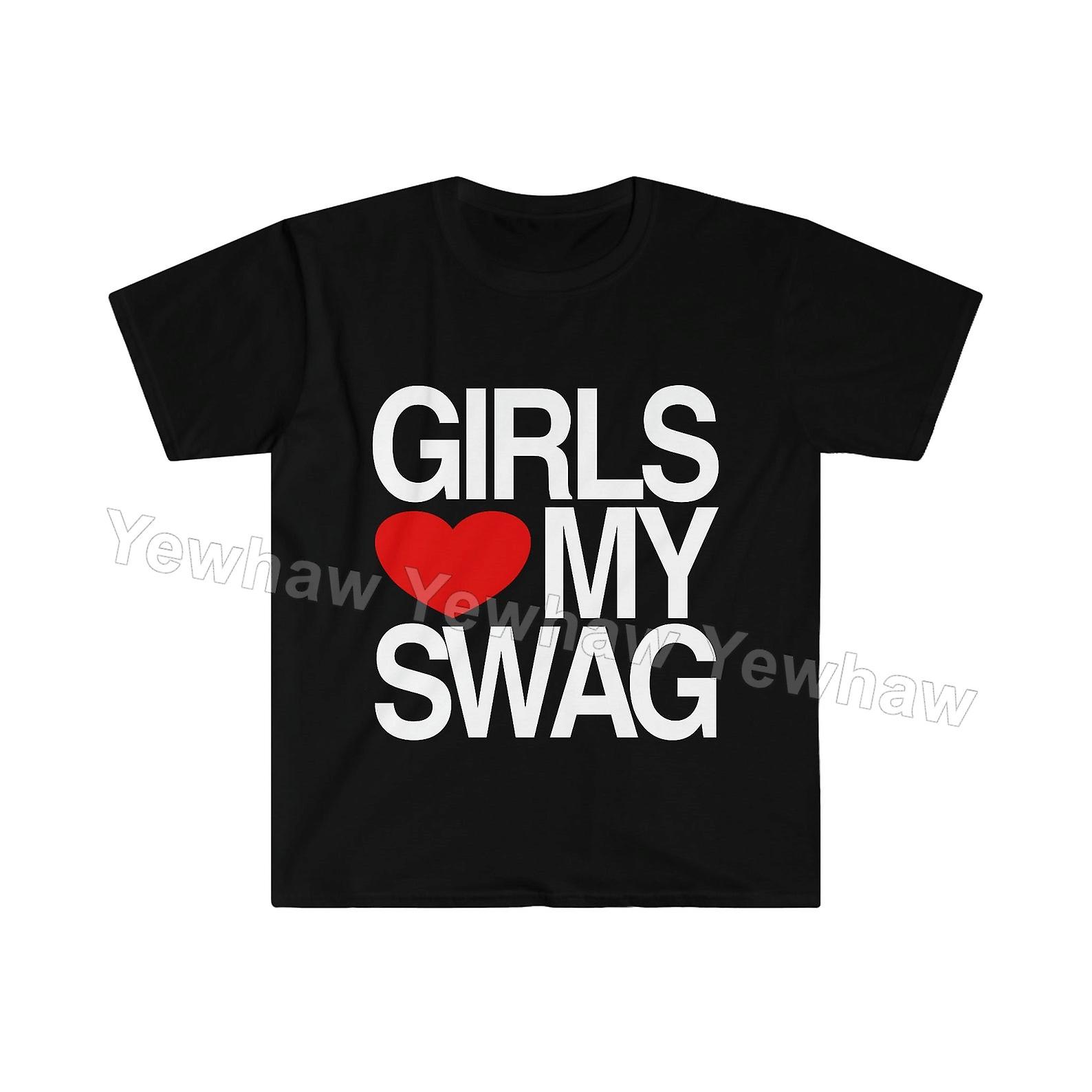 Funny Meme Tshirt, Girls Love Heart My Swag 2010's Style Joke Tee, Gift ...
