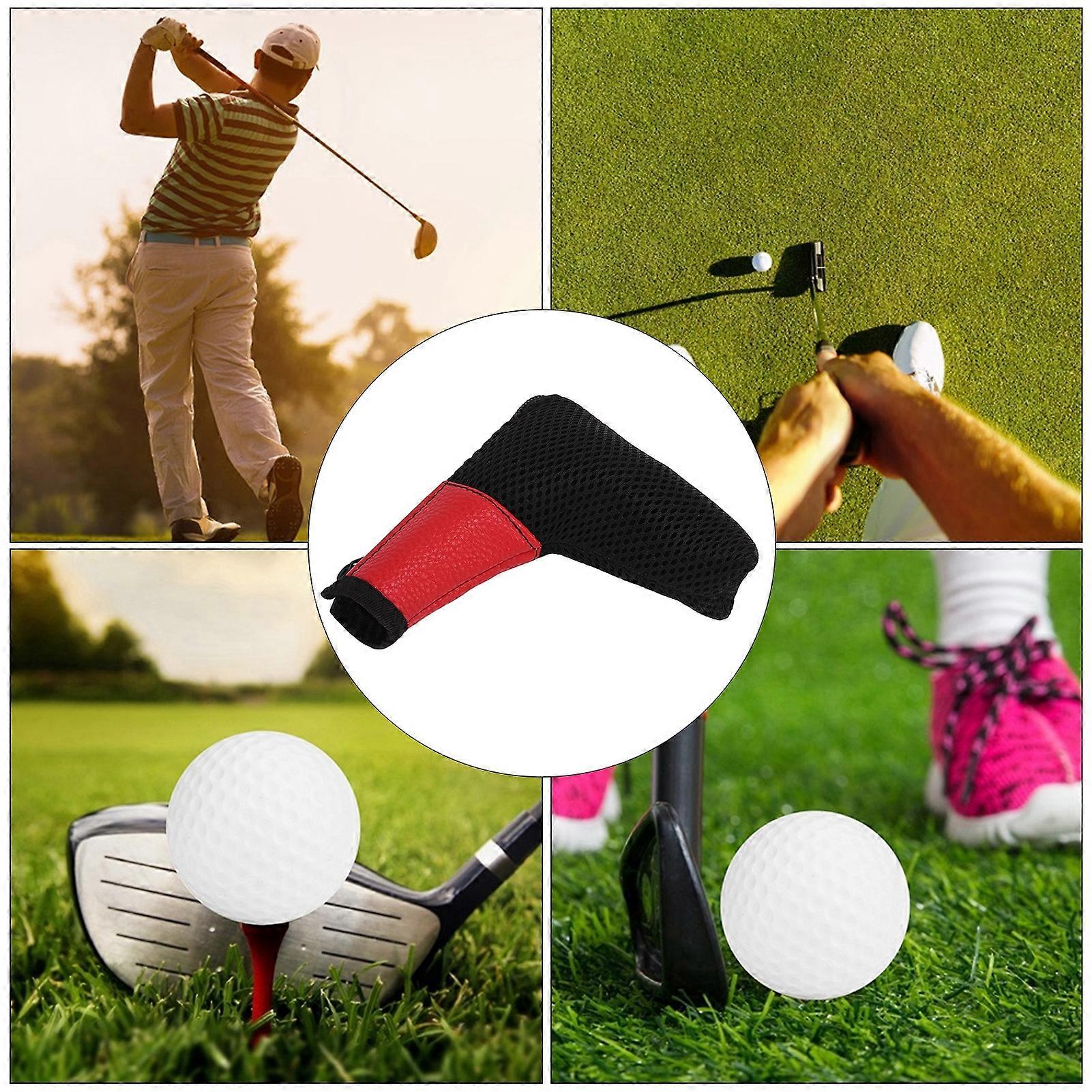 L Shaped Mesh Golf Head Cover Golf Club Putter Headcover Protector Bag ...