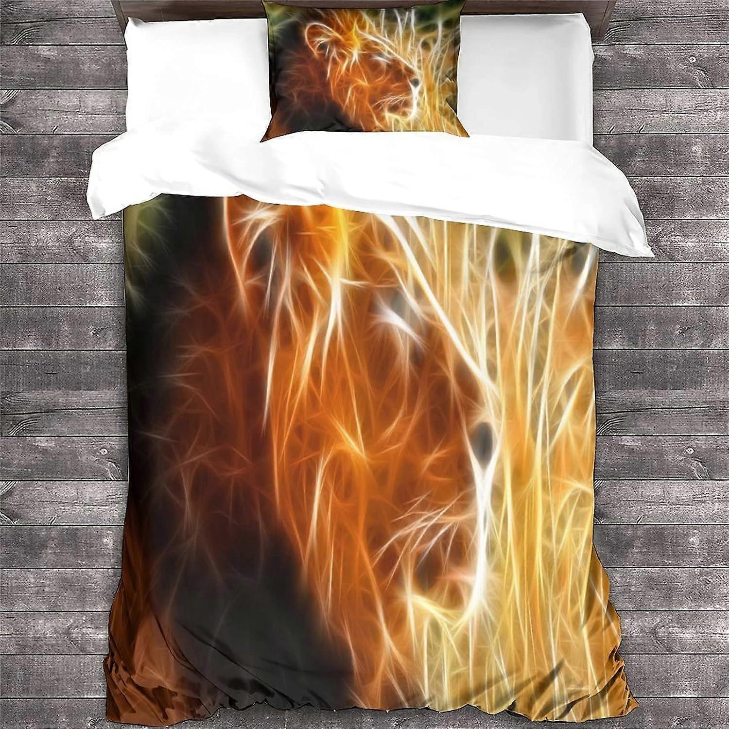 The Lion Bedding Set Premium Quality Pieces with Polycotton Duvet Cover ...