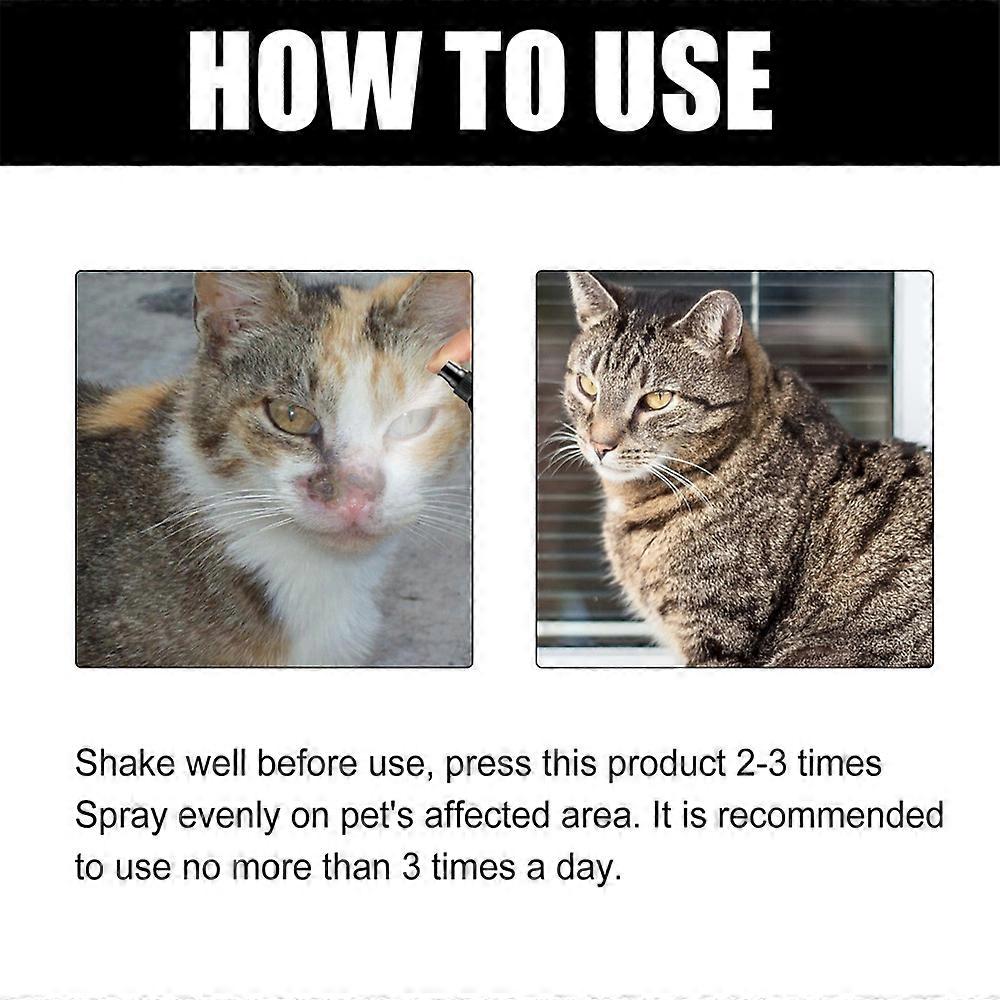 30ML Cat Ringworm Spray Skin Disease Itching Mite Relieve Ringworm ...