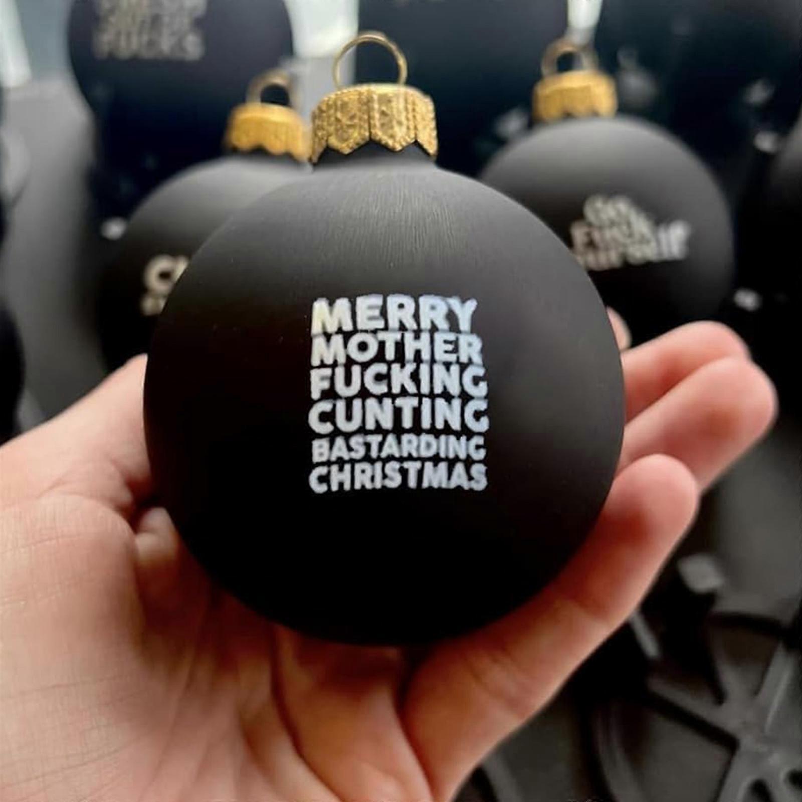 Funny Christmas Ornament, Sweary Baubles, Novelty Humorous 3D Plastic ...