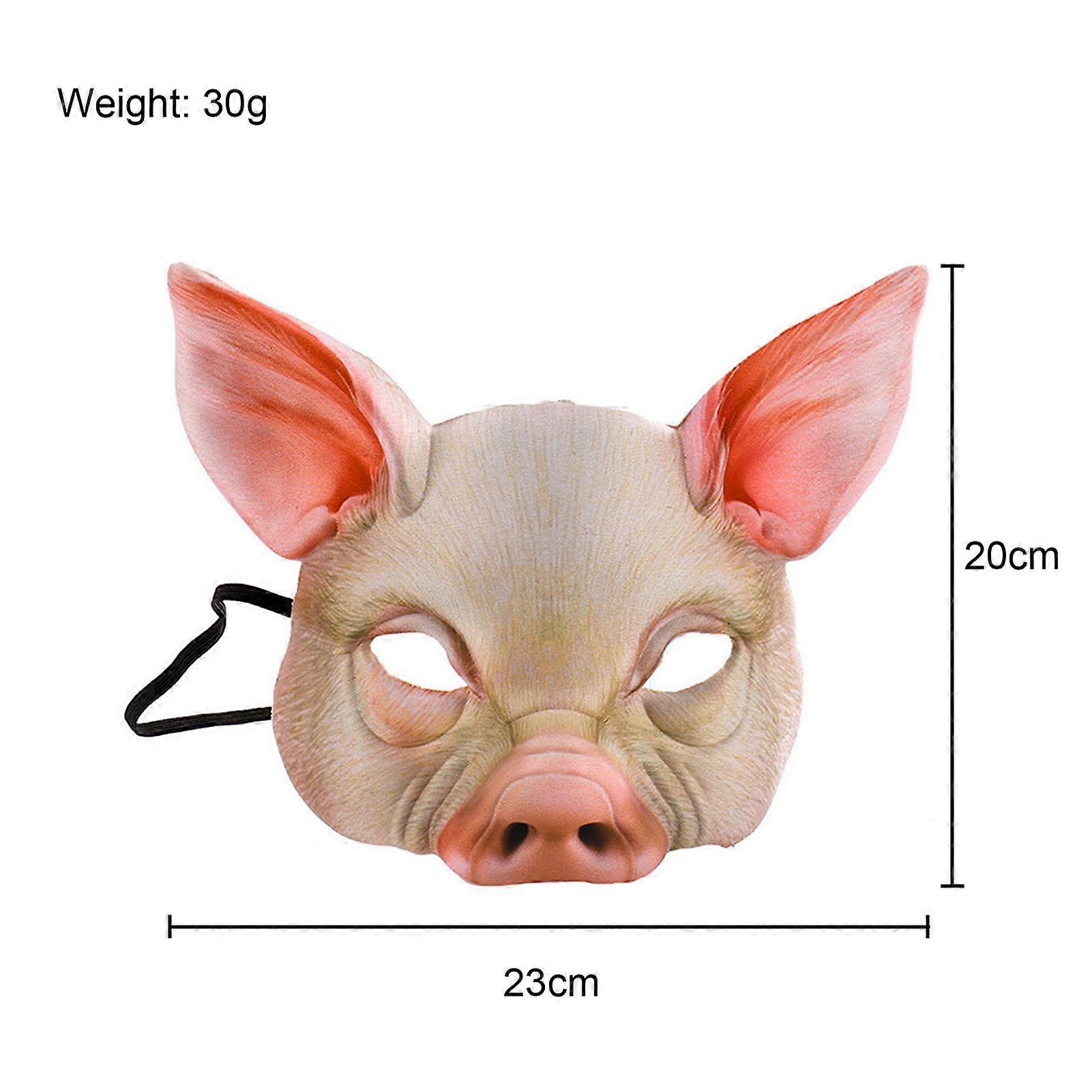 Halloween Pig Mask Animal Mask Realistic Cosplay Costume Mask for ...