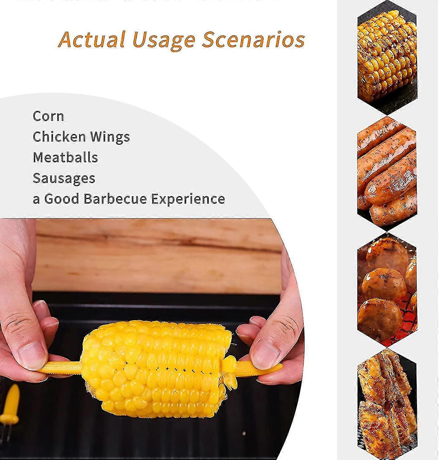 10 Pcs Corn Holders Set, Stainless Steel Corn Cob Holders, Corn On The Cob Skewers For Bbq ...