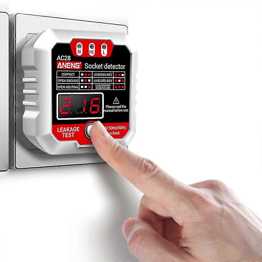 Eu-/uk Socket Tester Outlet Tester Automatic Electric Circuit Polarity ...