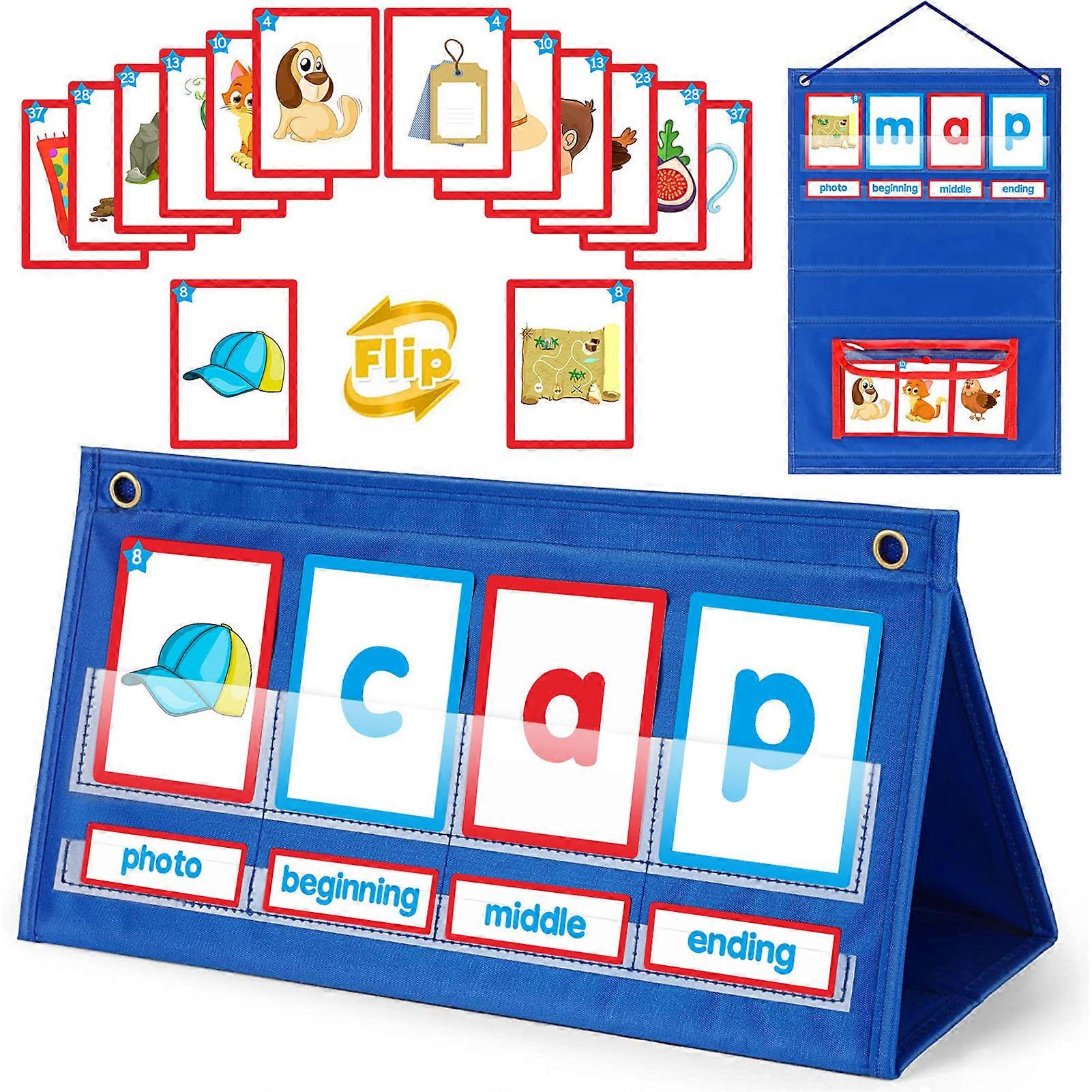 1 Set Word Spelling Game CVC Word Games Building Pocket Chart Kids ...