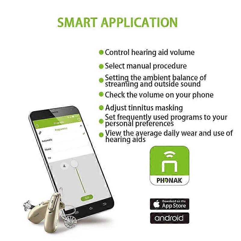 Phonak hearing aids RIC bluetooth rechargeable wireless digital 8 ...