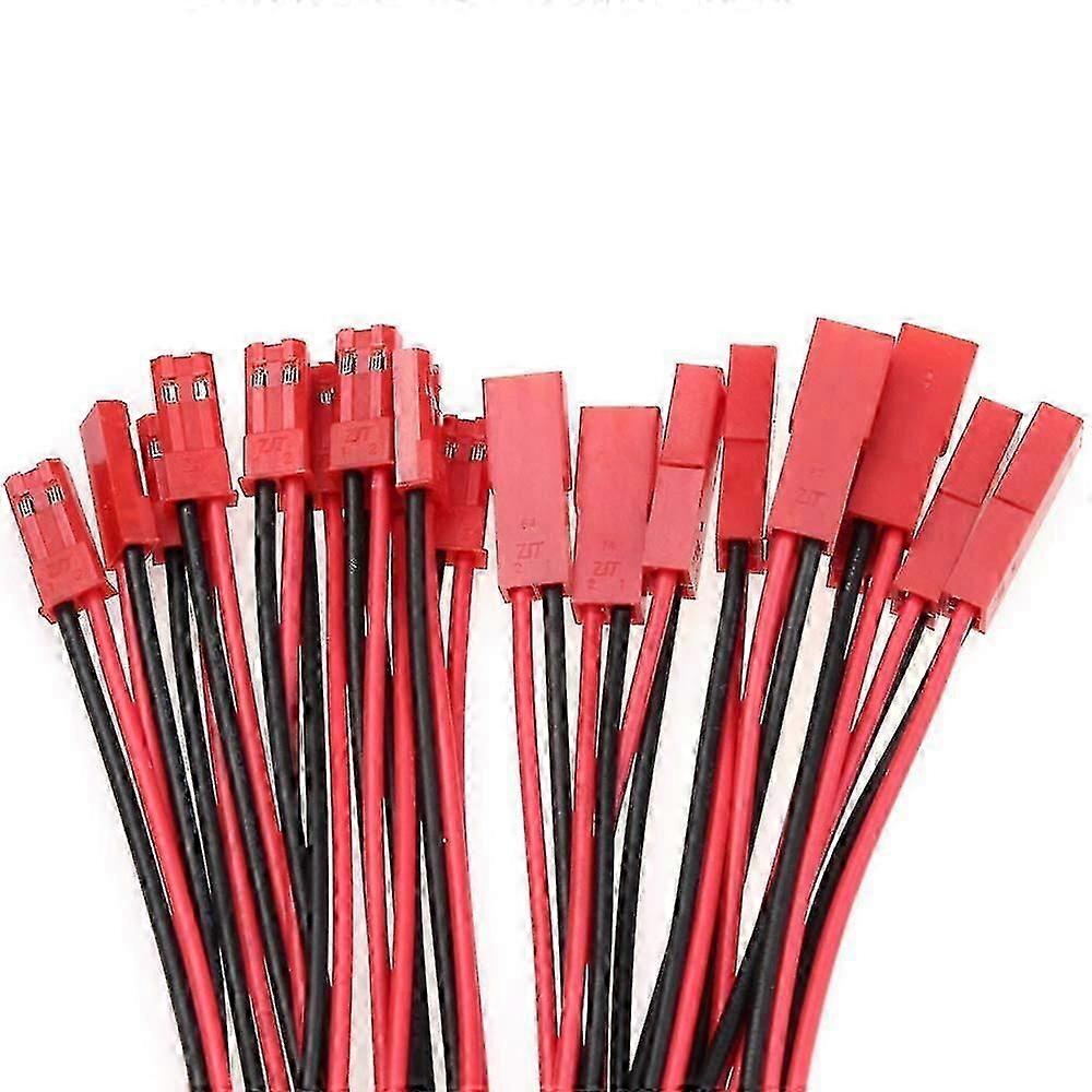 10 Pairs Jst 2 Pin Connector 22 Awg Jst Plug Connector 2 Pin Male And Female Connector Adapter ...