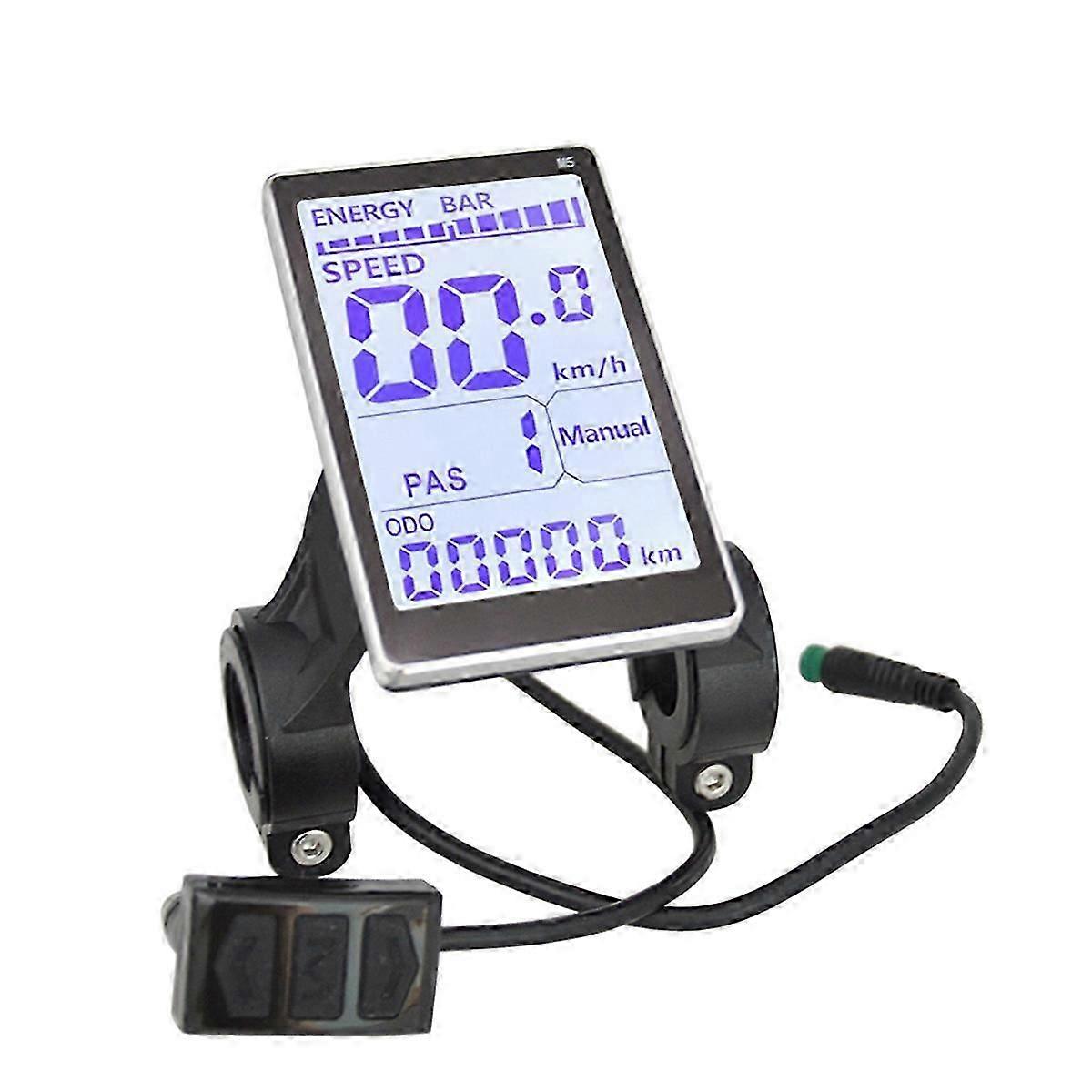 Electric Bike LCD Display Meter 5 Pin 24V 36V 48V 60V E Scooter M5 LCD ...