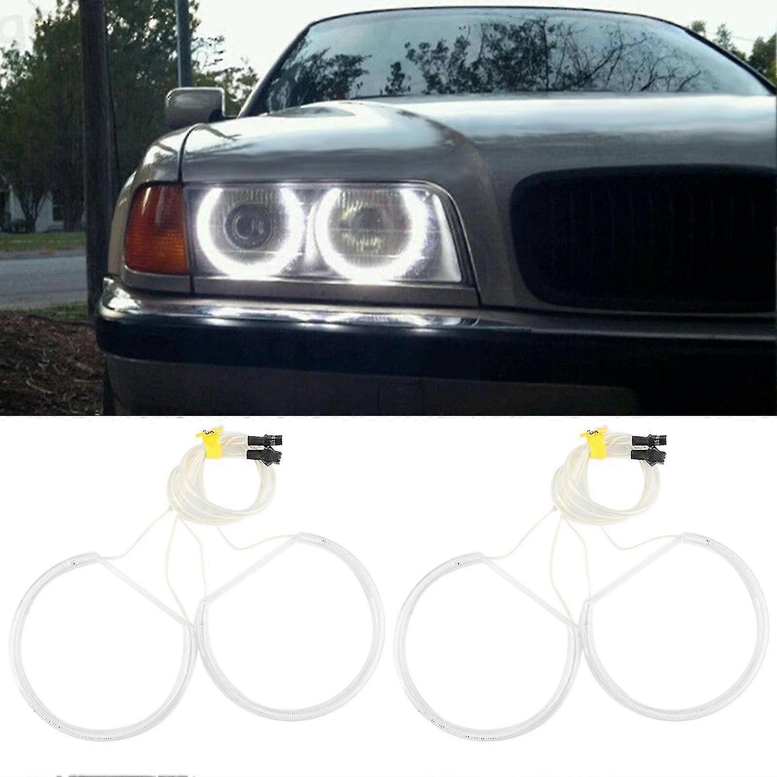 For LED Car Headlight Angel Eyes Lamp Kit for BMW E36 E38 E39 E46 (4pcs ...