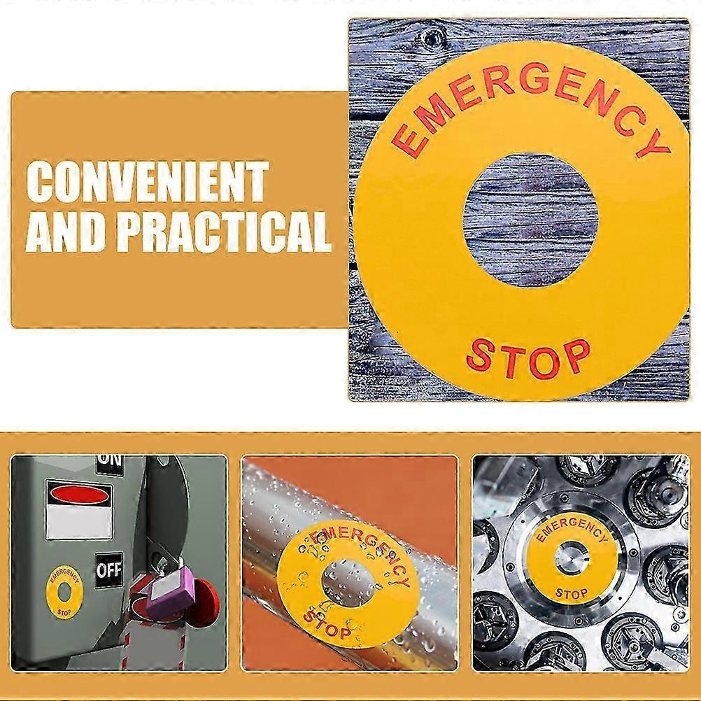 1 Sheet Stop Sign Stickers Emergency Stop Label Decals Machinery ...