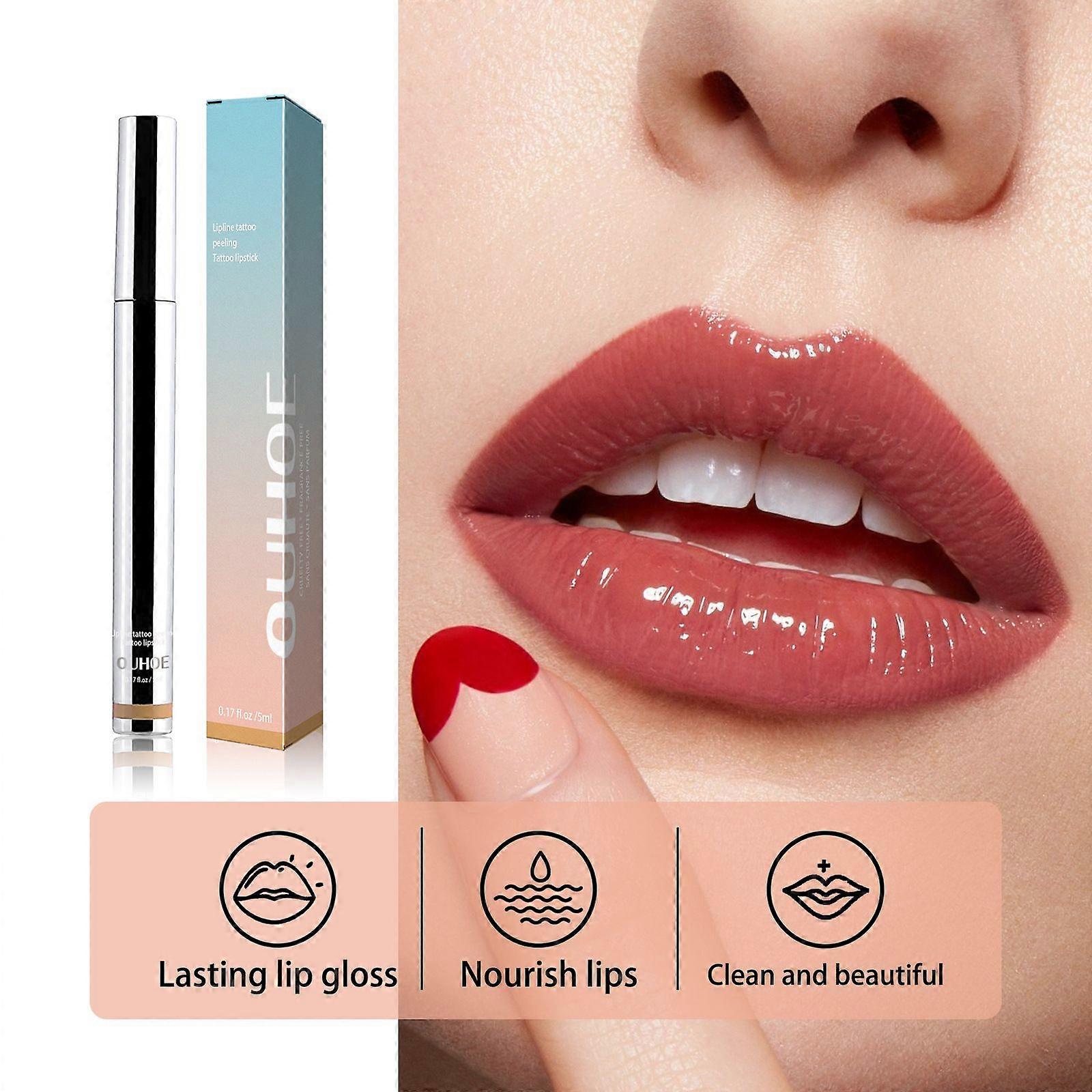 5ml Peel-Off Lip Tattoo Pen Long-Lasting Tint For Natural-Looking Lip Color Waterproof Lipline ...
