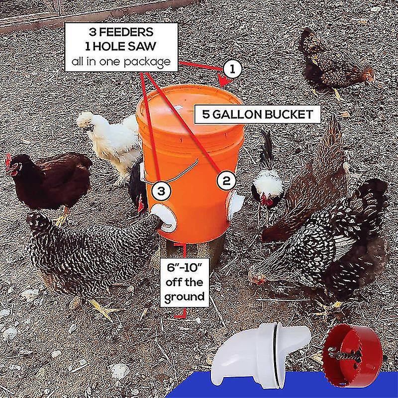 Rainproof Poultry Feeder Port Feeding Kit Tools For Breeding Chickens ...