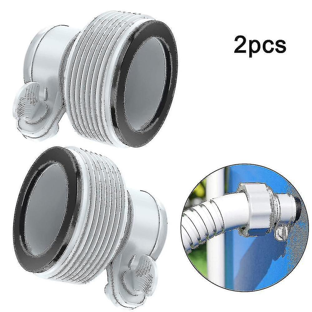 2 Pcs/set Filter Pump Adapter 1.25inch To 1.5inch Hose Converter For ...