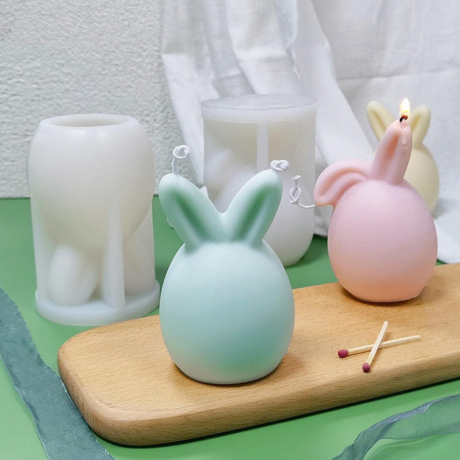 Rabbit Silicone Mold, 3D Easter Bunny Soap Mold, Rabbit-Shape Candle ...