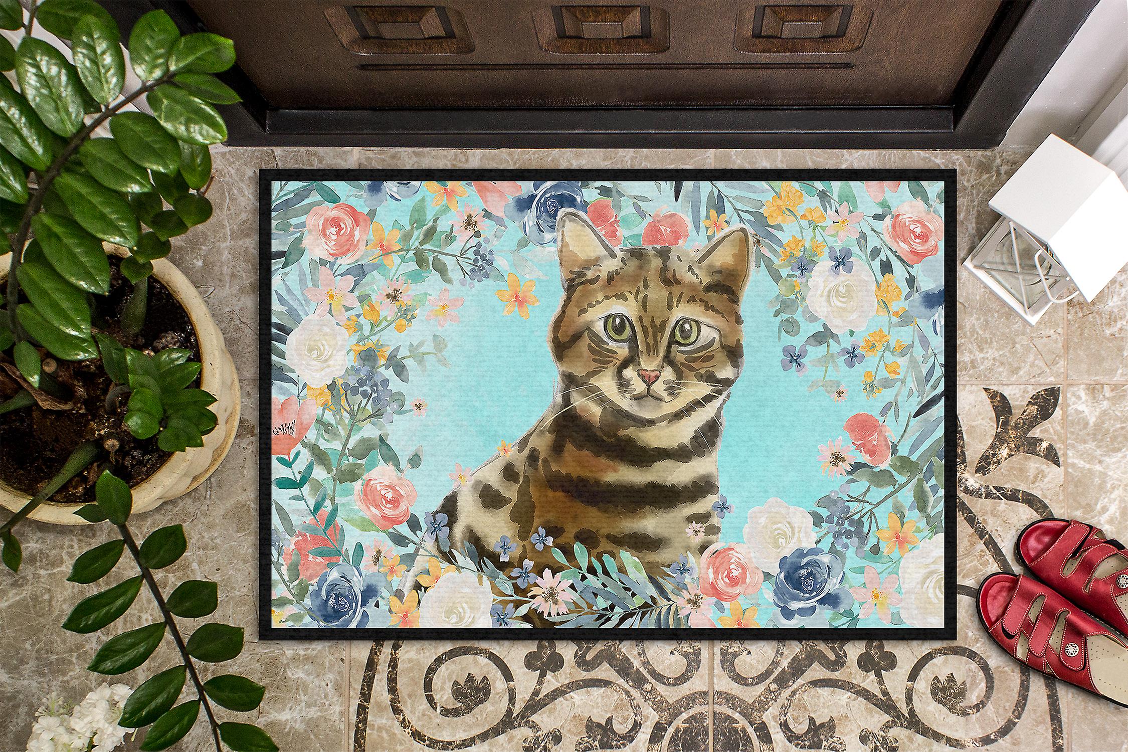 Bengal Spring Flowers Door Mat, Indoor Rug or Outdoor Welcome Mat 24x36 ...