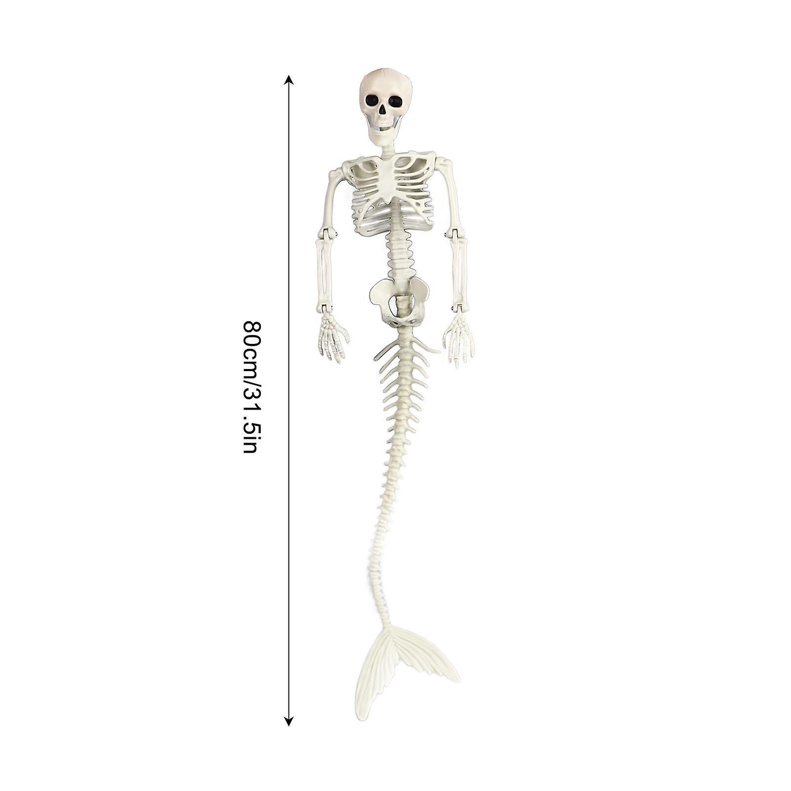 Life Size Skeleton Mermaid Halloween Outdoor Decorations Movable ...