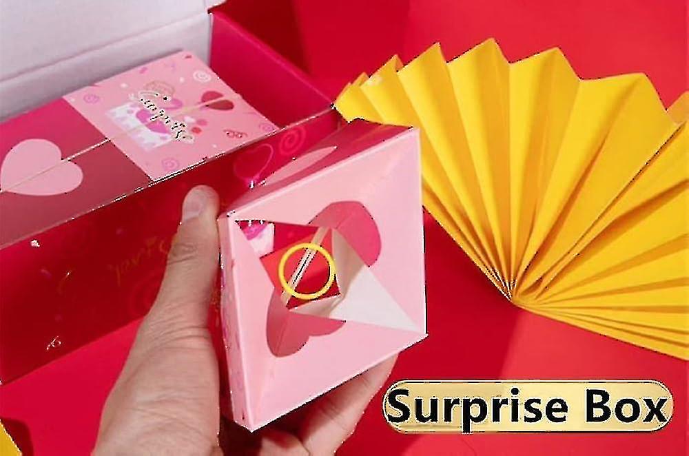 Surprise Box Gift Box, Unique Folding Bouncing Red Envelope Gift Box ...