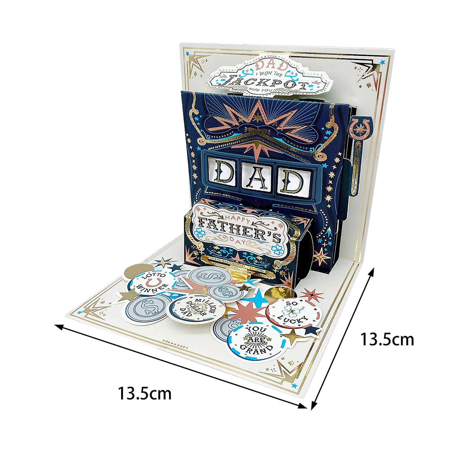 3D FatherS Day Card Father's Day Greeting Card from Wife Daughter Son ...