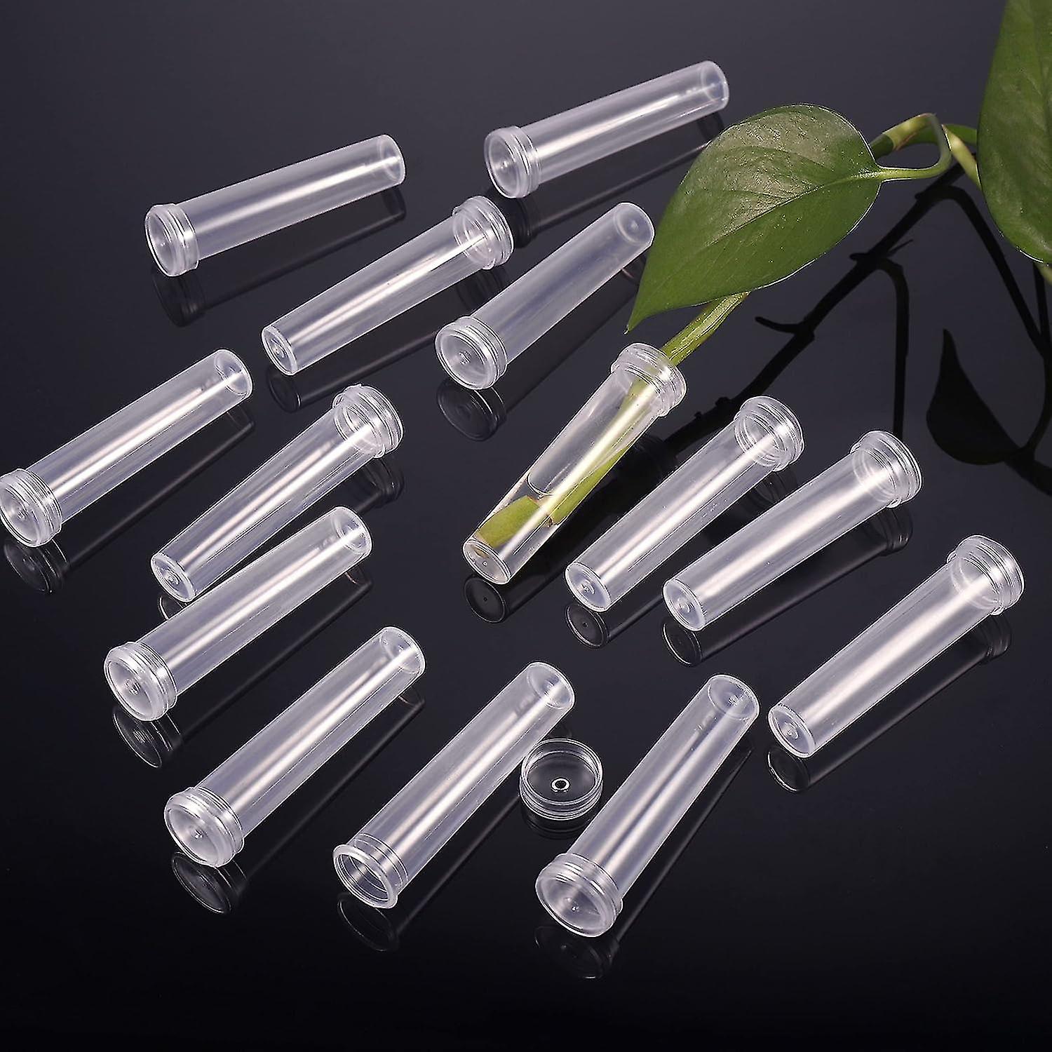 Pack of 100 Flower Tubes Flower Water Tubes with Caps Reusable and ...