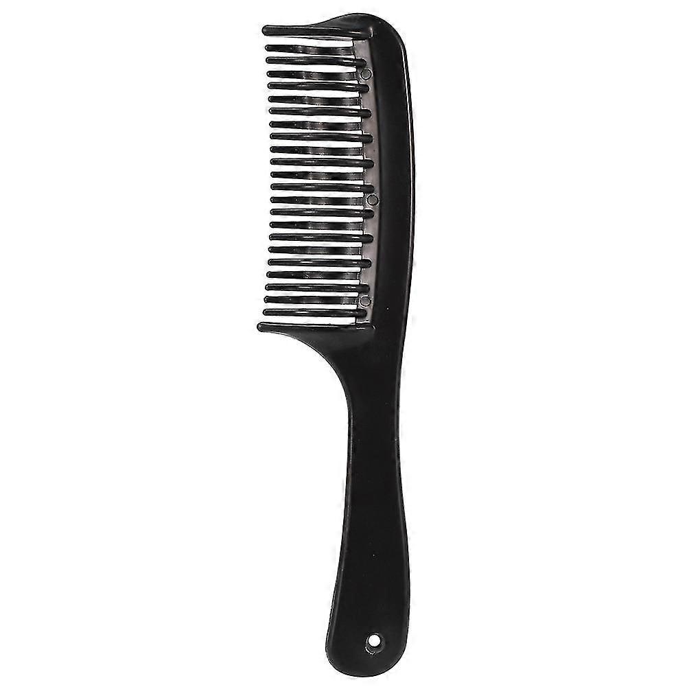 2x Black Double Row Tooth Detangler Hair Comb Shampoo Comb With Handle ...