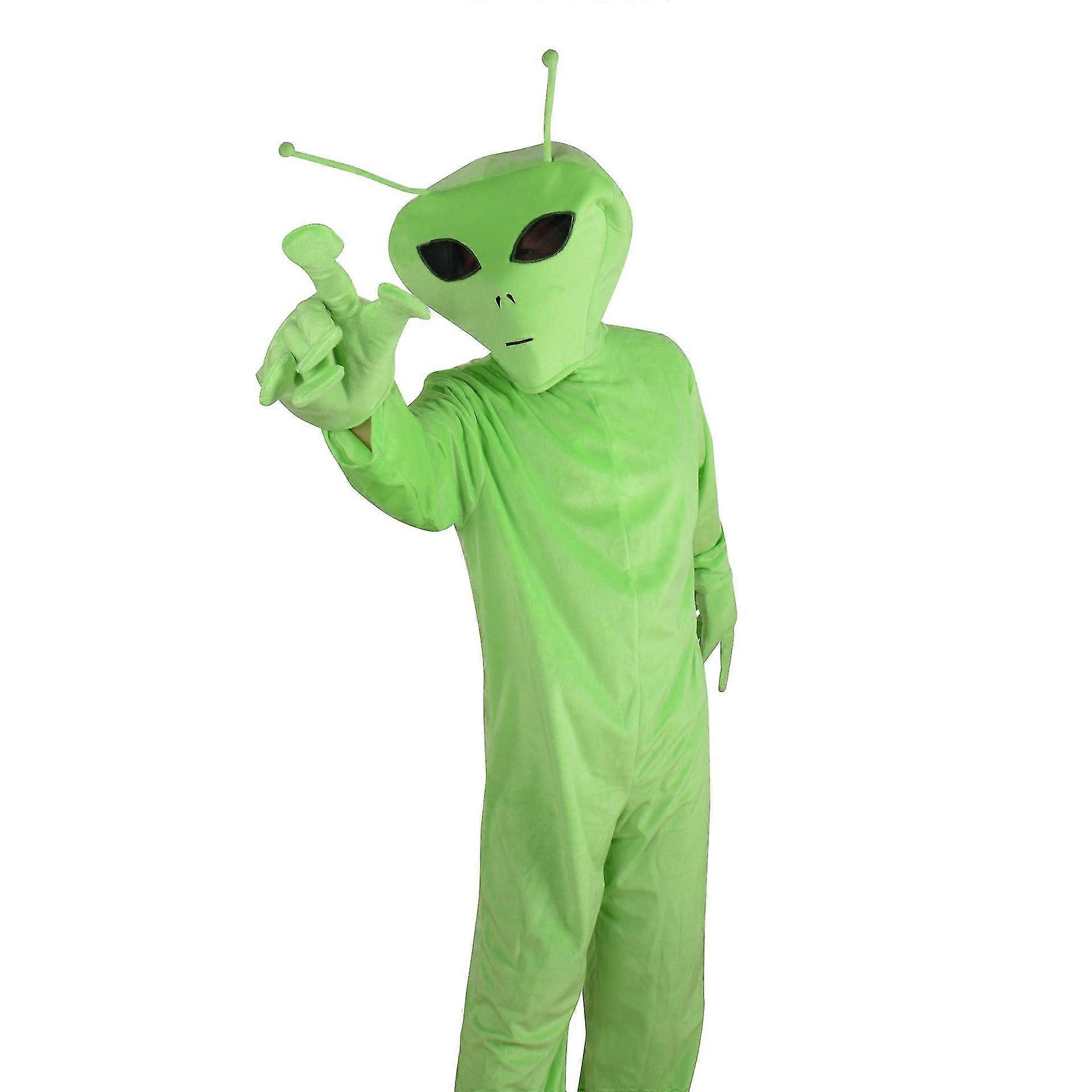 Halloween Cosplay Alien Green Et Costume Onesie Show Set | Fruugo UK