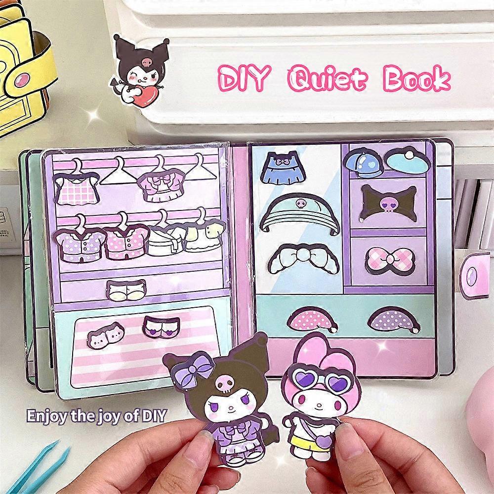 Sanrio Kuromi Cinnamoroll Quiet Book My Melody Handmade DIY Children's Toys Development Hands on ...