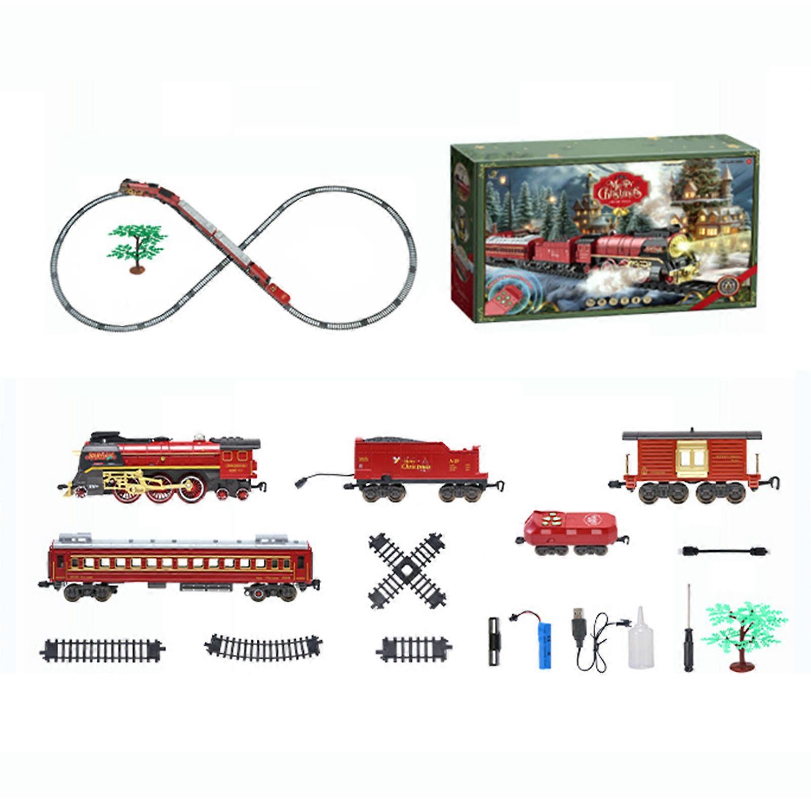 Remote Control Trains Set Lighteds Electric Trains Tracks Toy with ...