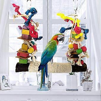 Large Parrot Swing, Bird Swing, Parrot Toy, Hemp Rope Nets For ...
