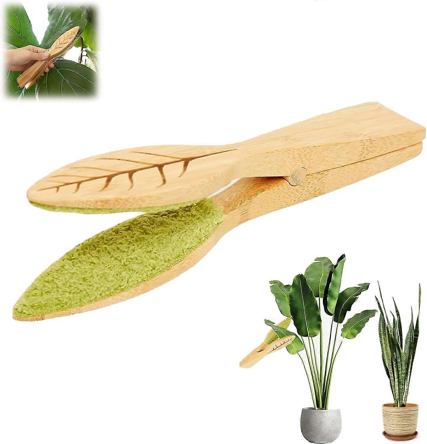Leaf Cleaning Tongs, Plant Leaf Lint Cleaner With Wood Handle, Plant ...