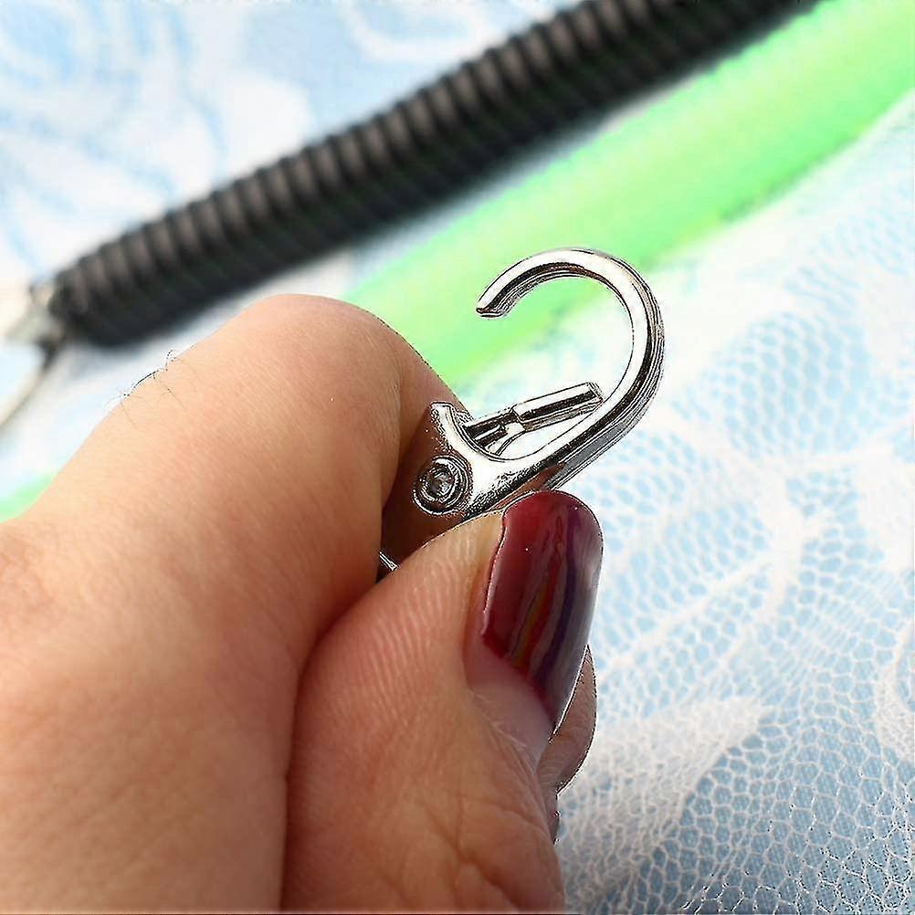 12 Pieces Stretchy Spiral Keyring, Colourful Plastic Keychain Spring ...