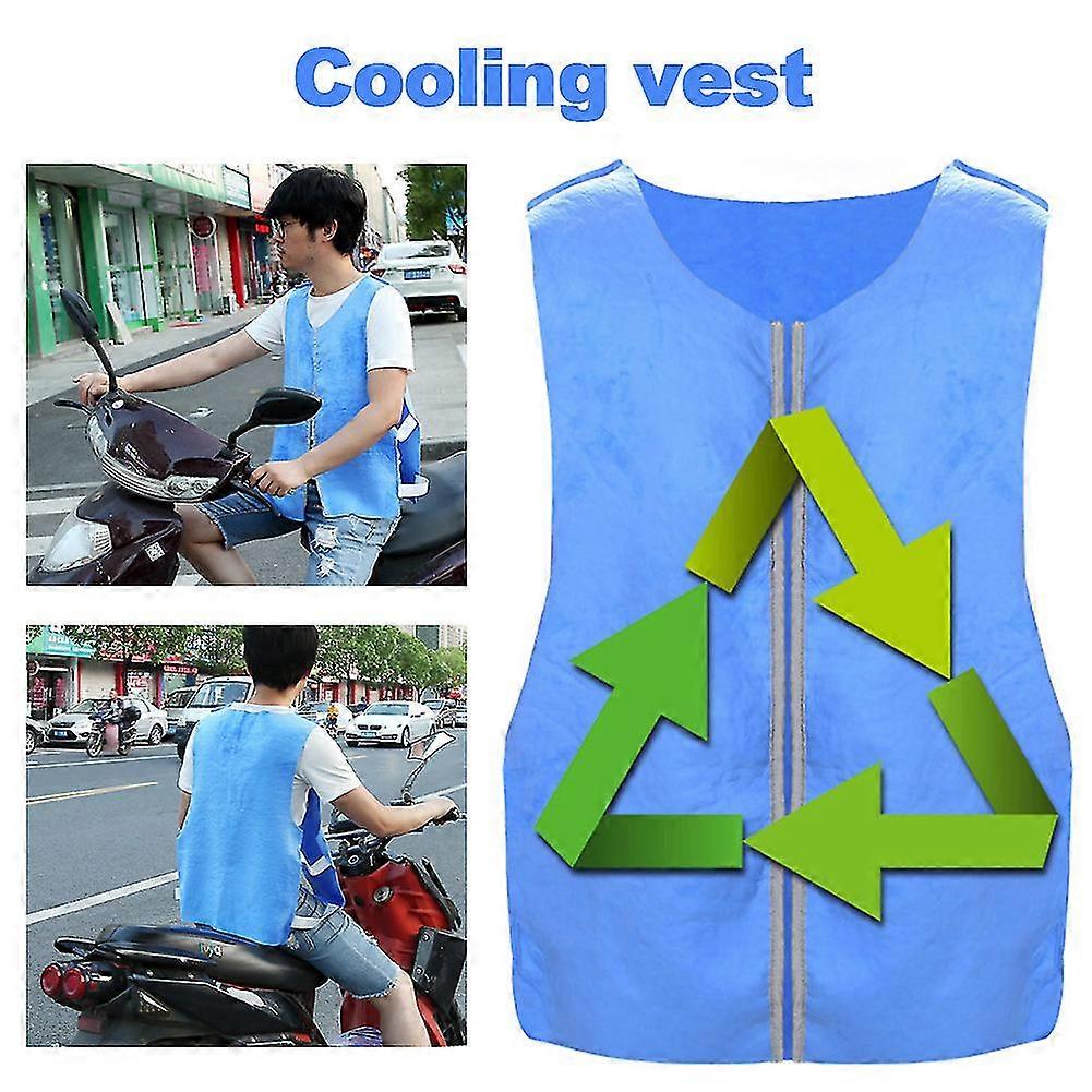 Outdoor Sports Cooling Ice Vest Summer Fan Cooling Vests Men Women Air ...
