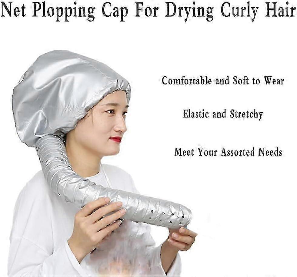 Net Plopping Cap for Drying Curly Hair,djustable Net Plopping Cap for ...