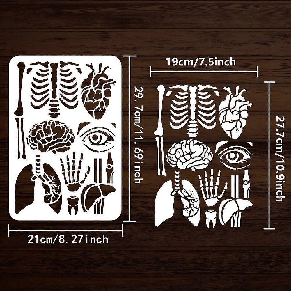 1pc Human Body Stencil 8.3x11.7 inch Plastic PET Painting Stencil Heart ...